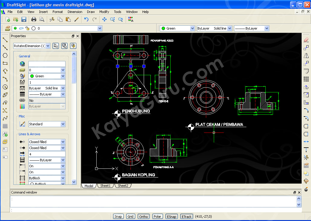 Menggambar Part Mesin dengan Software CAD Gratisan – KARYAGURU CENTER