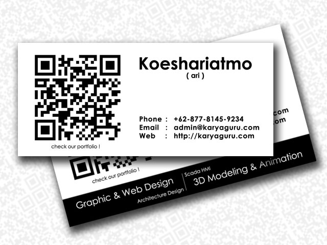 NameCard Design with QR Code – KARYAGURU CENTER