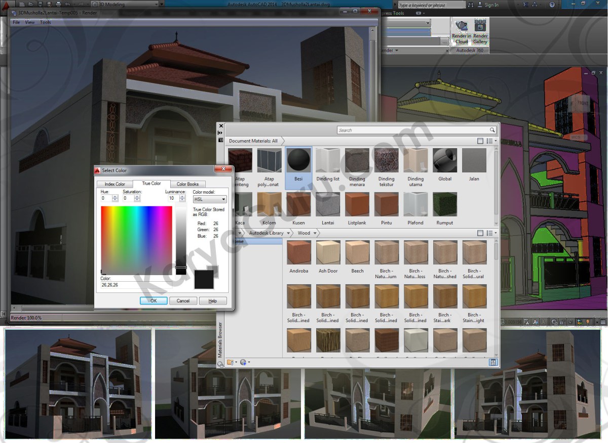 Tutorial AutoCAD Rendering Bangunan Bertingkat – Bagian 2 (Penerapan ...
